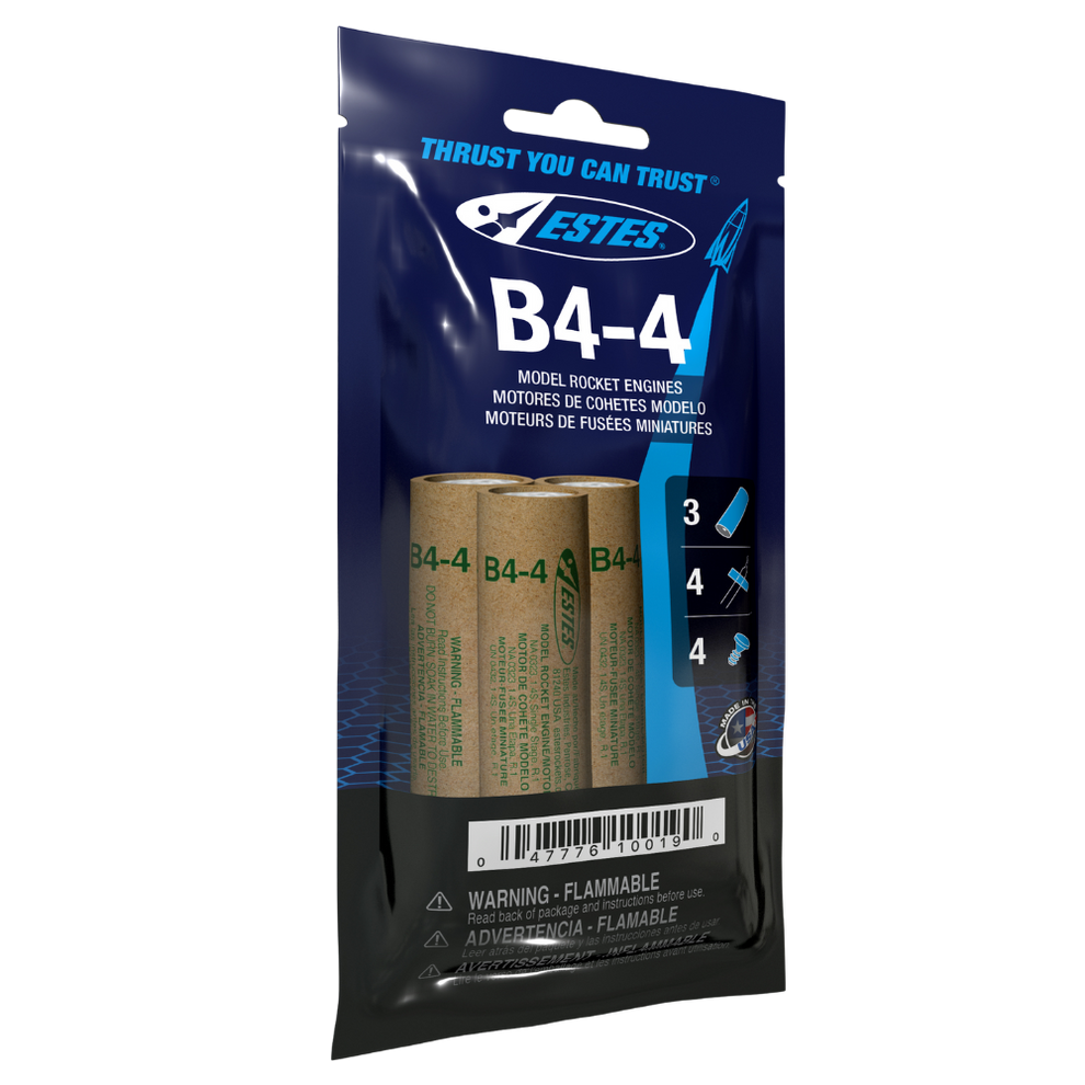 B4-4 Engines - 18mm Mid-Power Model Rocket Motors – Estes Wholesale