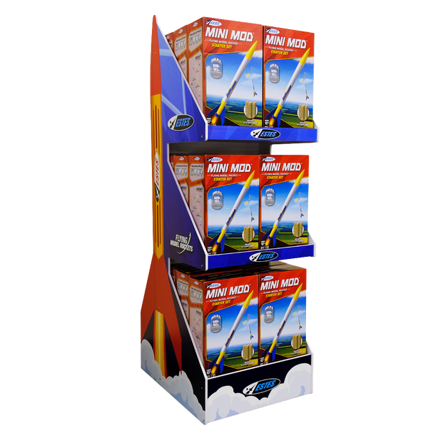 Mini Mod™ Point of Purchase Display - 18 Complete Rocket Starter Sets ...